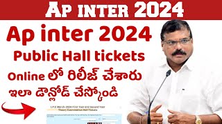 How To Download Ap Inter Hall Ticket 2024 Ap Inter 2024 Public Hall ...