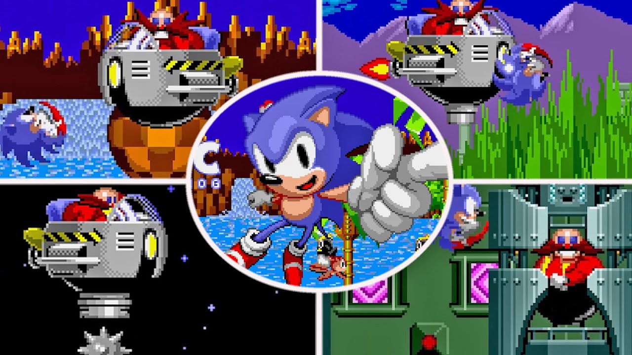 Sonic The Hedgehog (Genesis) All Bosses - YouTube
