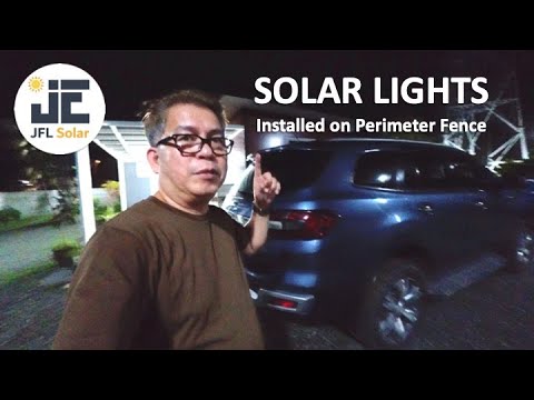 Solar Lights Installation at JFL Solar Warehouse/Office Perimeter Fence - YouTube