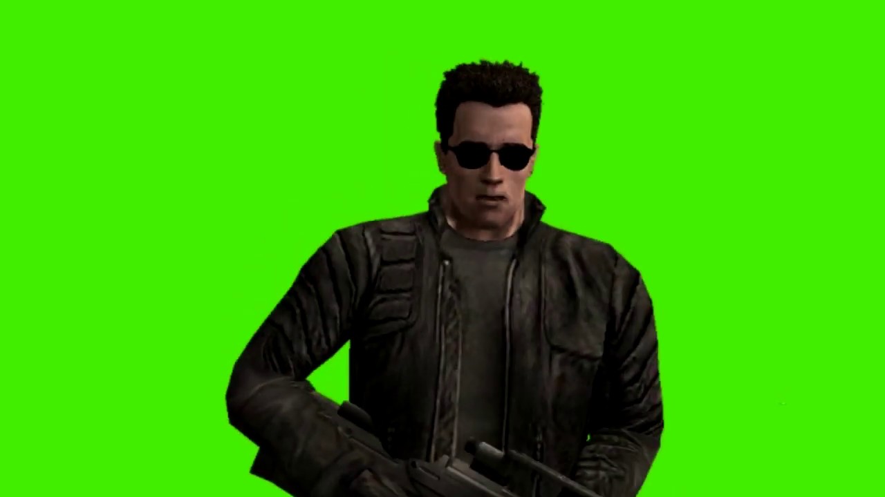 Green Screen Terminator T 800 With Weapons Part 1 - YouTube