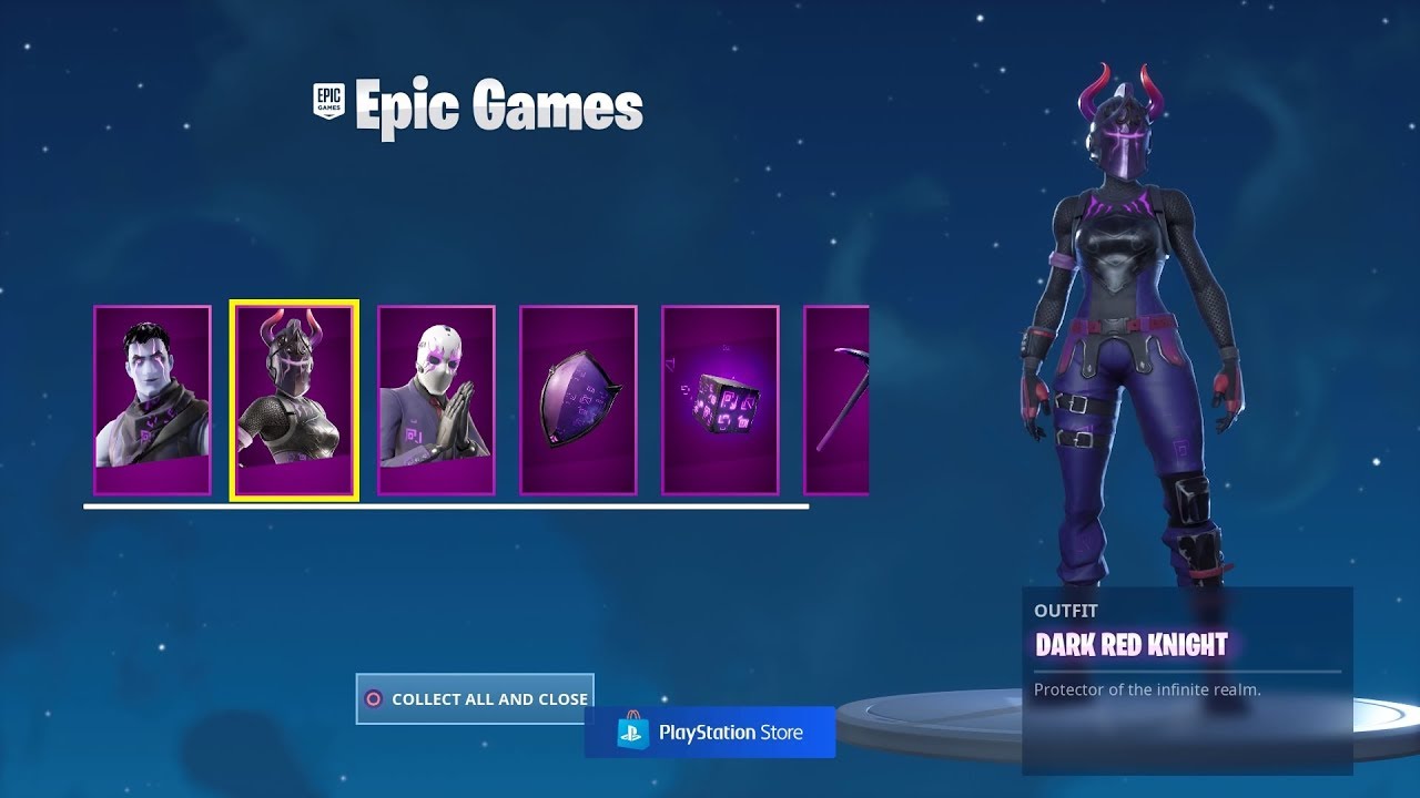 Fortnite *NEW* Dark Reflections Bundle (Dark Red Knight Showcase ...