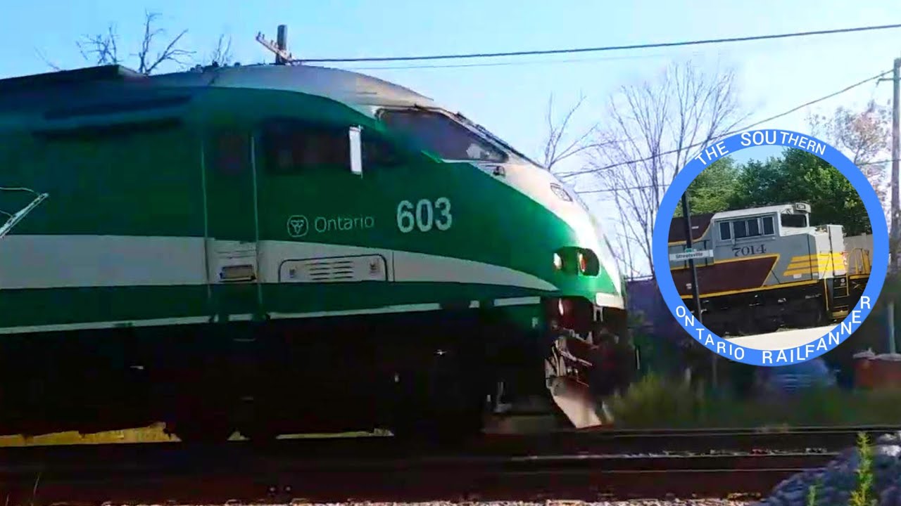 GO Transit MP40 603 Leads the Last GO Train To Toronto of The Day on A ...