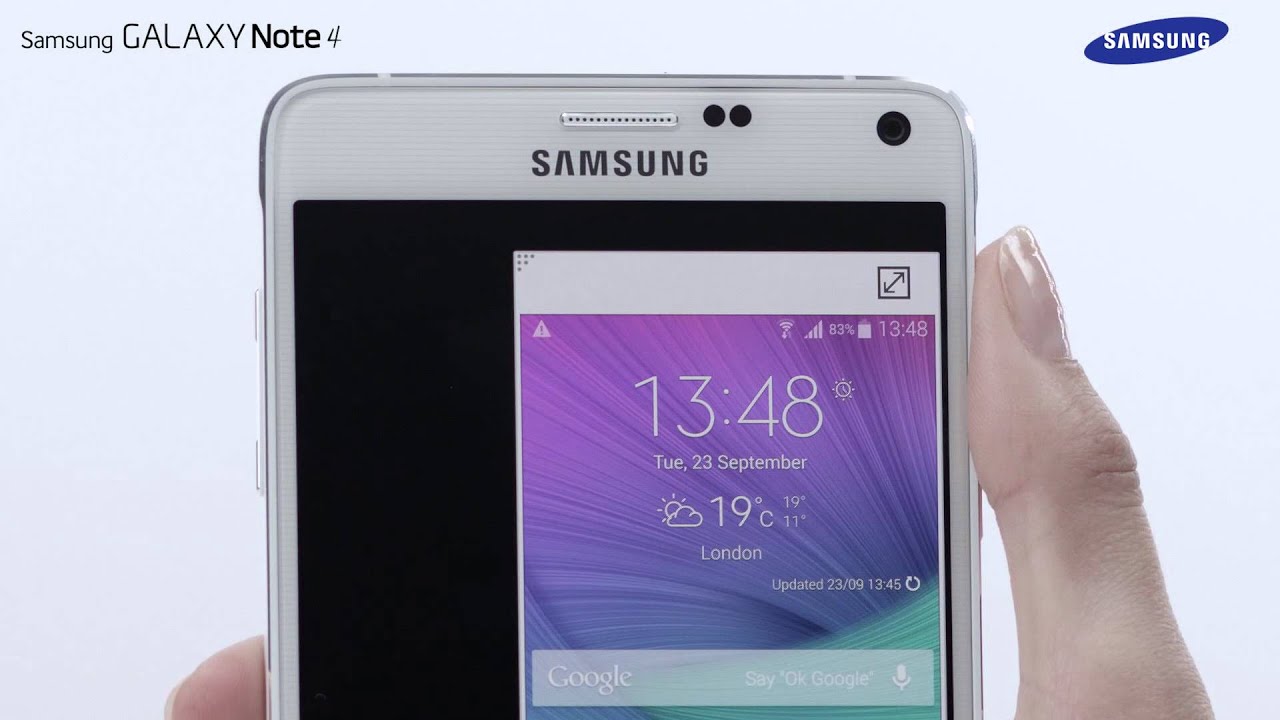 Samsung Note 4 | How to use the one handed operation function - YouTube