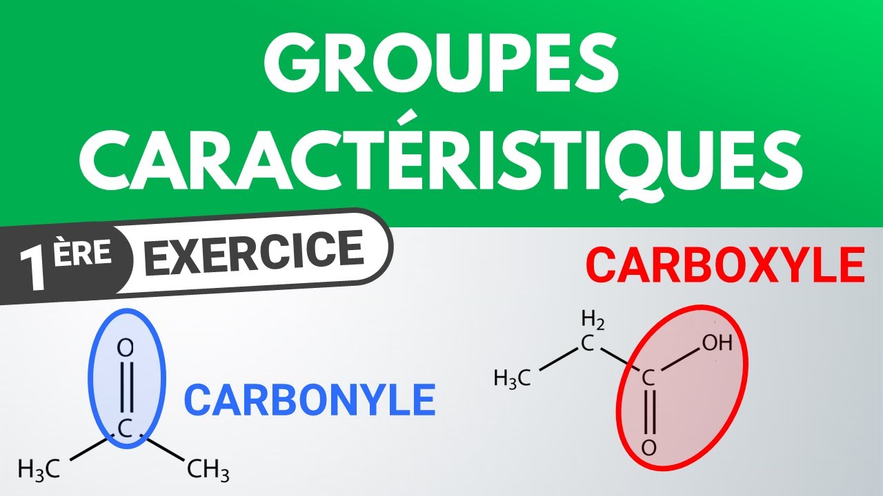Identifier le GROUPE CARACTÉRISTIQUE d'une molécule ️ Exercice | 1ère ...