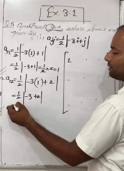 Q.5 (i) Maths chapter 3 exercise 3.1 | Matrix exercise 3.1 # ...
