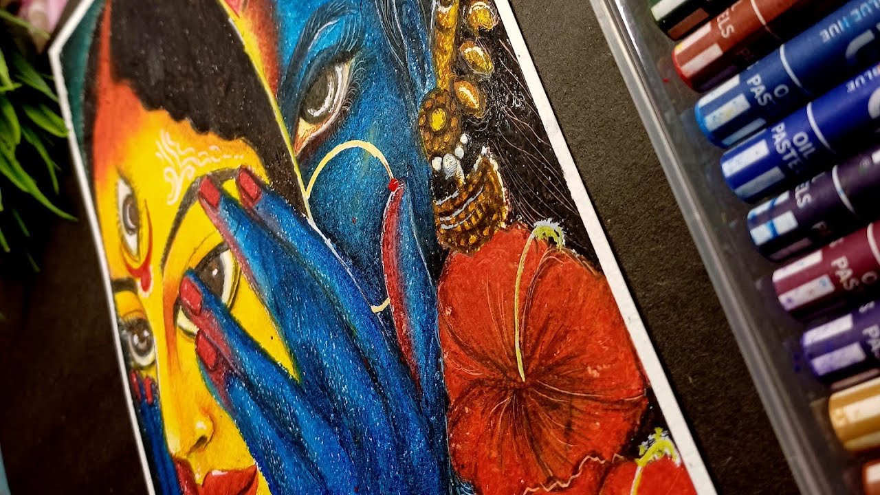 CREATE My FAVORITE Oil Pastel Drawing EVER Ma Kali #makali #draw - YouTube