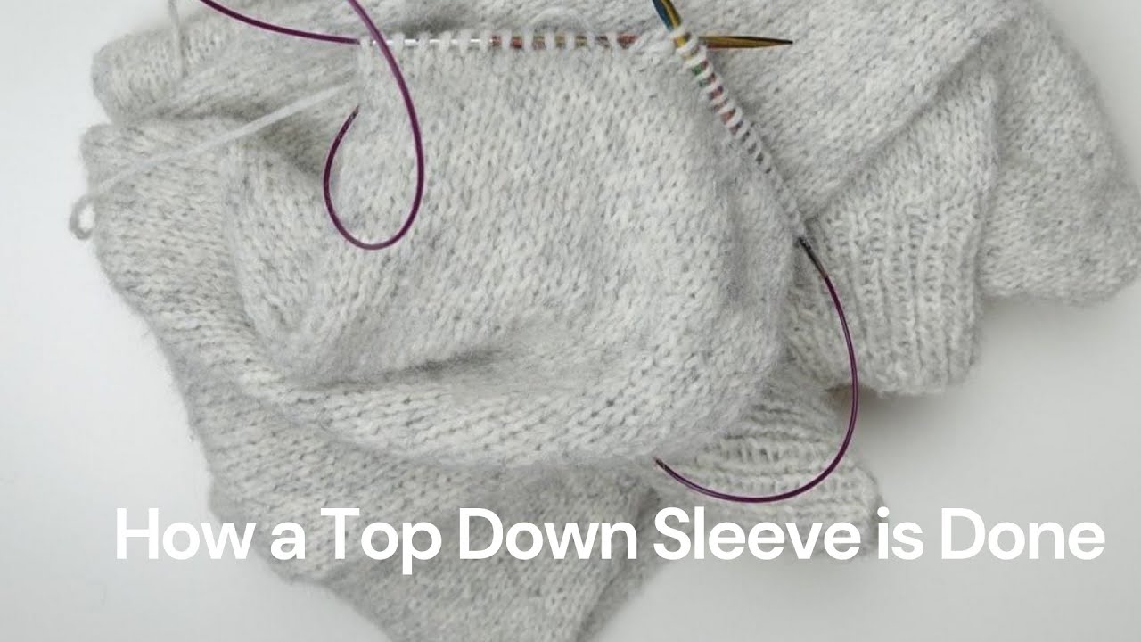 How a Top Down Sleeve is done - Stop motion knitting video - YouTube
