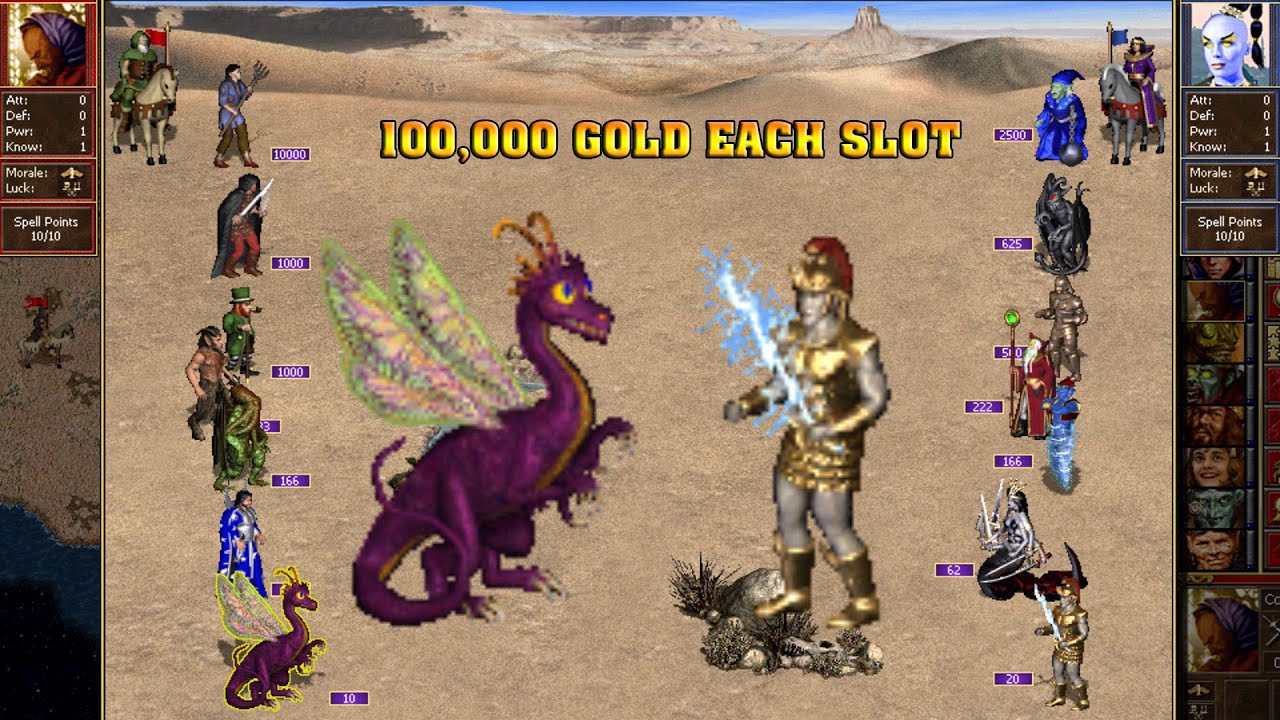 Heroes 3 COMBAT One hundred thousand gold each slot Tower vs Neutral 1 HoTA v1.7 - YouTube