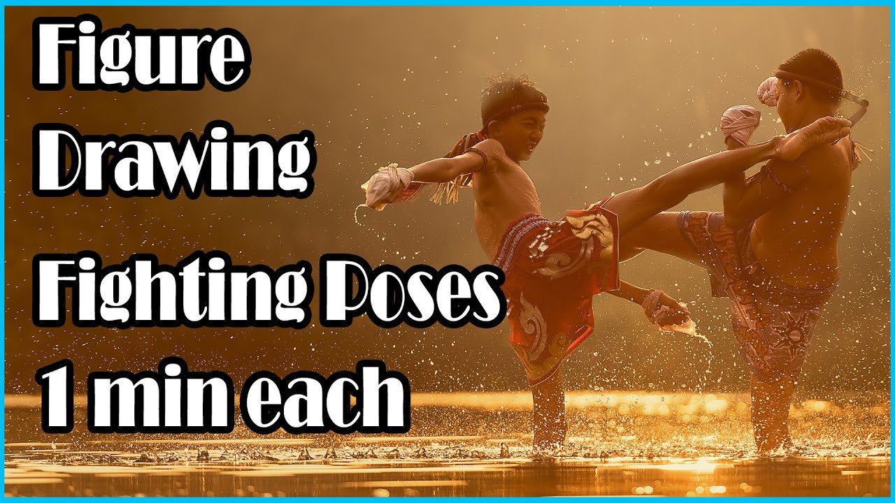 Fighting Poses Figure Drawing Session // 1min - YouTube