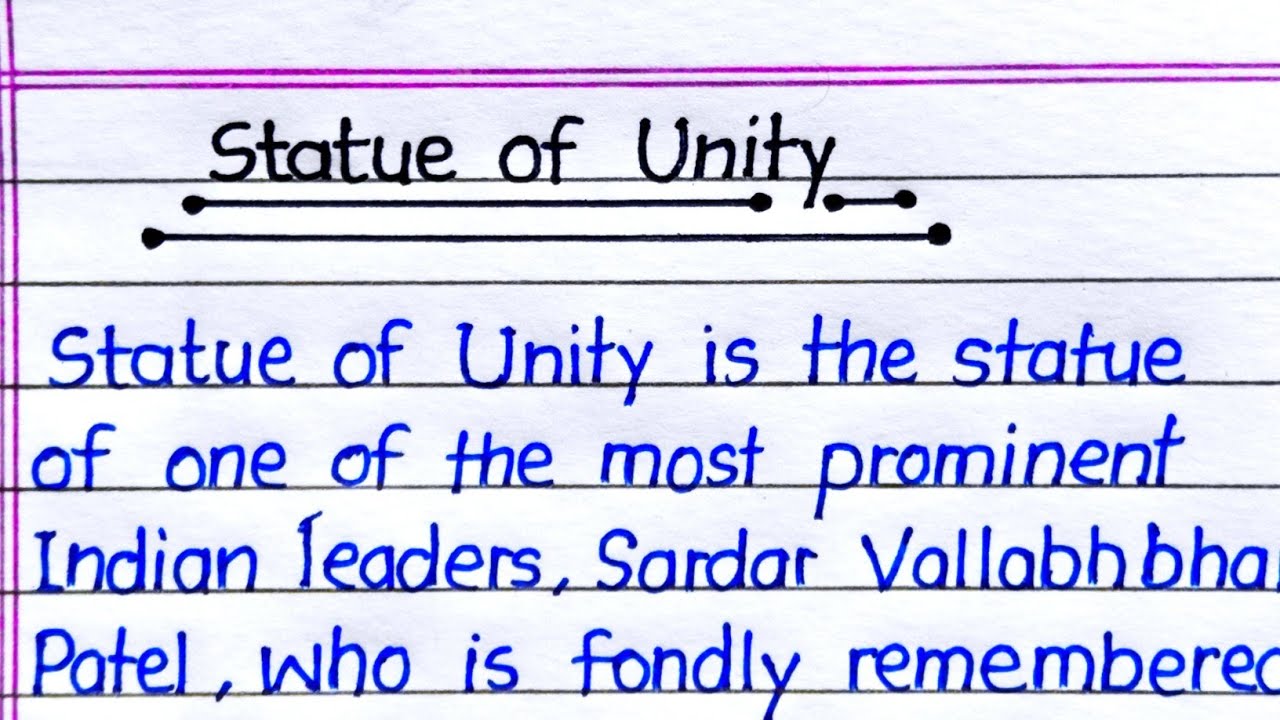 Statue of Unity Essay in English || Essay on Statue of Unity in English ...