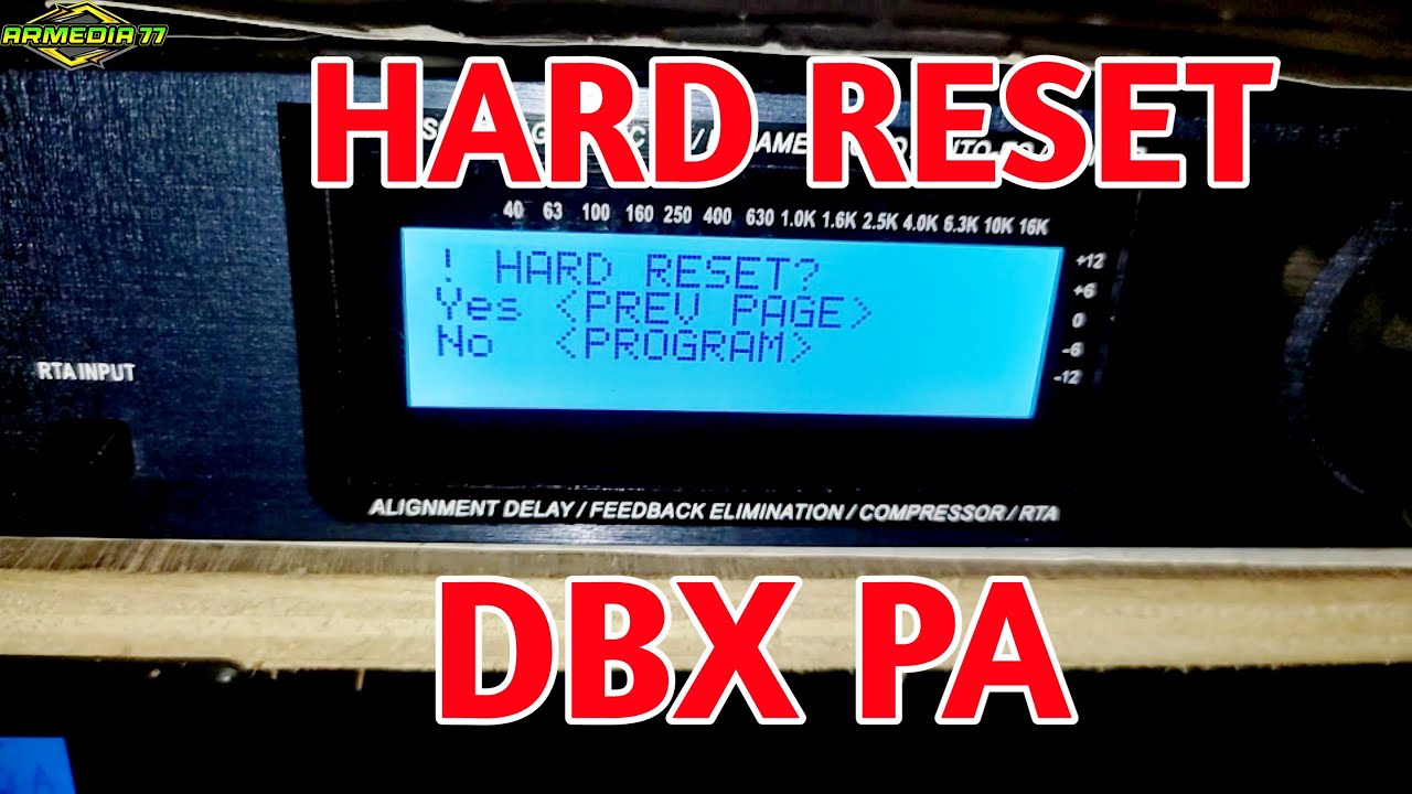 Cara Reset Management DBX Drive Rack PA - YouTube