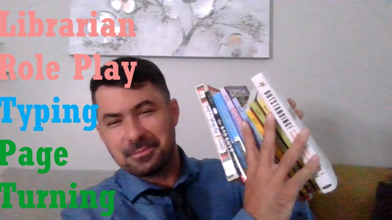 [ASMR] Librarian roleplay, typing, page turning, soft spoken book ...