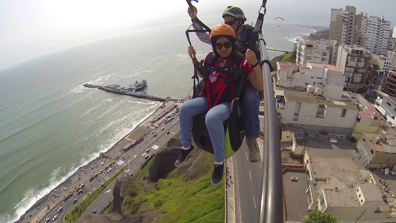 Parapente en Miraflores Lima Perú - YouTube