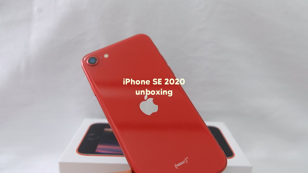 (eng) iPhone SE 2020 Product Red 🍎 unboxing - YouTube