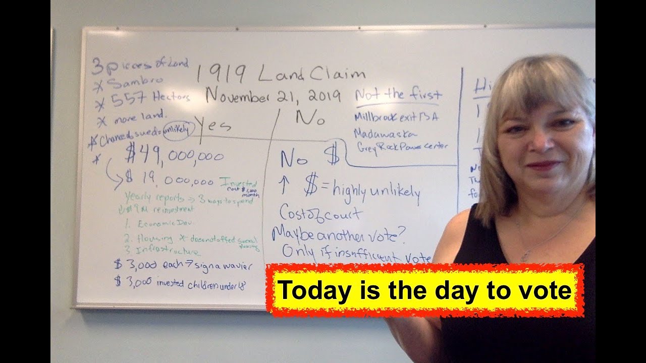 1919 Land Claim vote yes or no for Indian Brook First Nation - YouTube