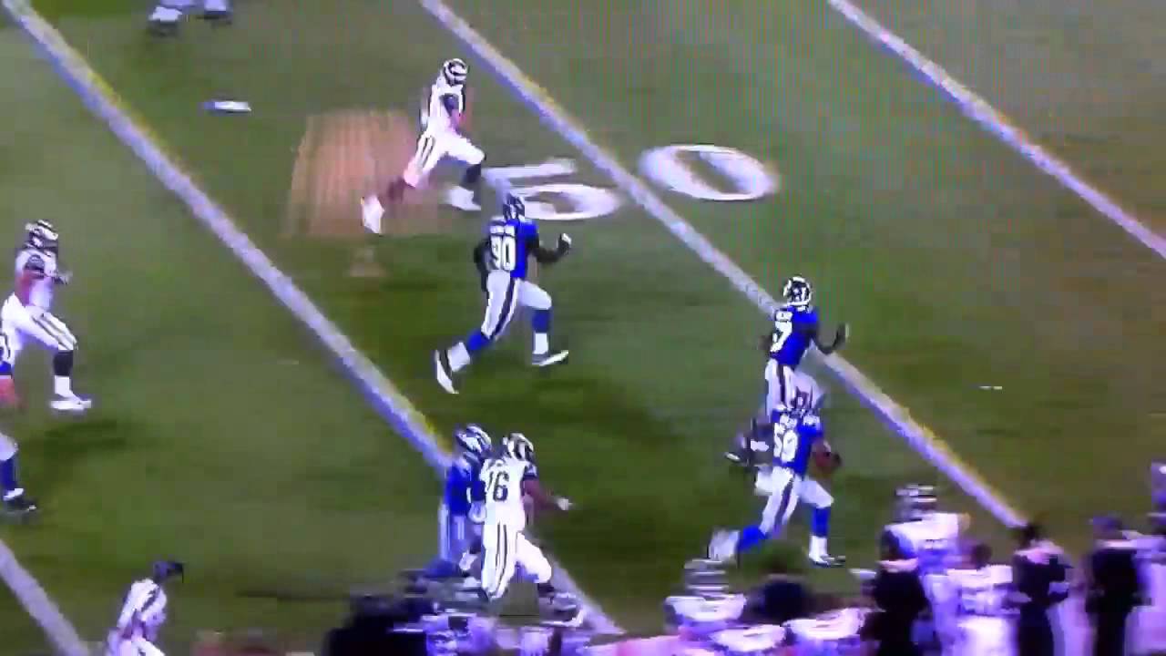 Giant player throws football into camera mans face. Lol - YouTube