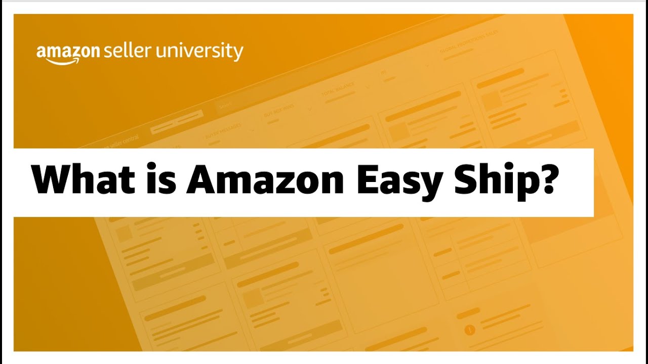 What is Amazon Easy Ship? - YouTube