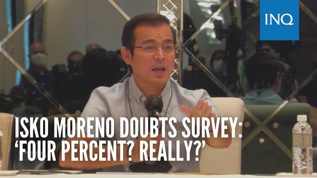 Isko Moreno doubts survey: ‘Four percent? Really?’ - YouTube