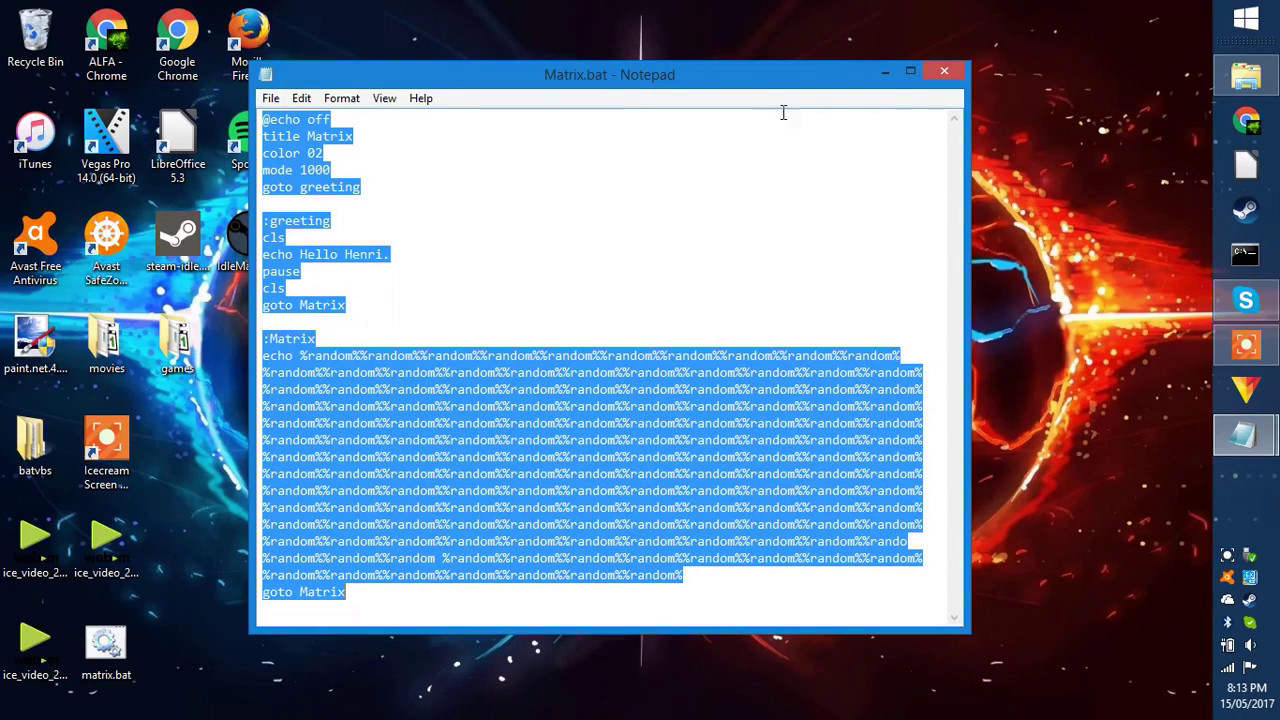 EPIC cmd matrix flying numbers - YouTube