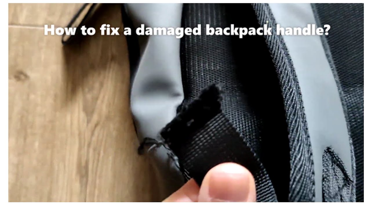 How to fix a damaged bag handle? l How to fix a torn backpack handle ...