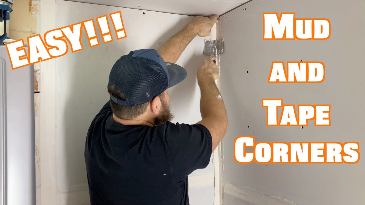 How to Mud and Tape Inside and Outside Corners - YouTube