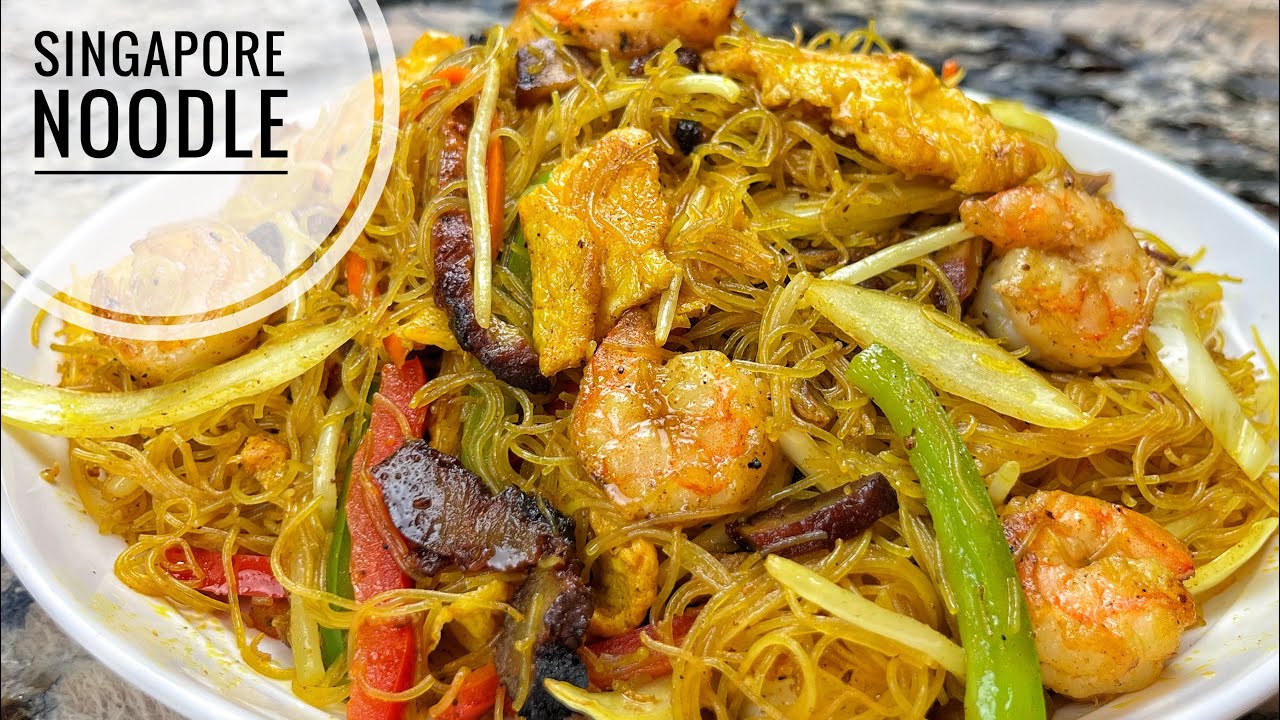 Singapore Noodle I Chow Mei Fun | Curry Rice Vermicelli Recipe - YouTube