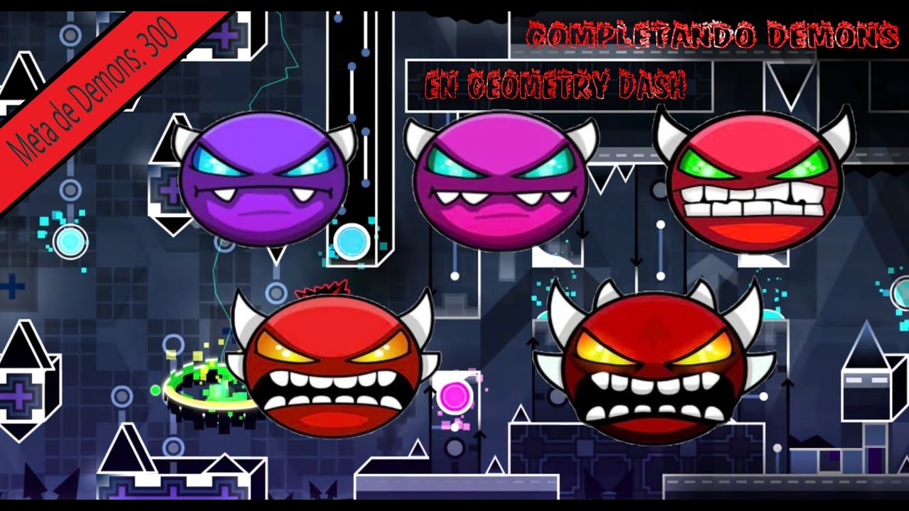 Completando Demons En Geometry Dash - YouTube