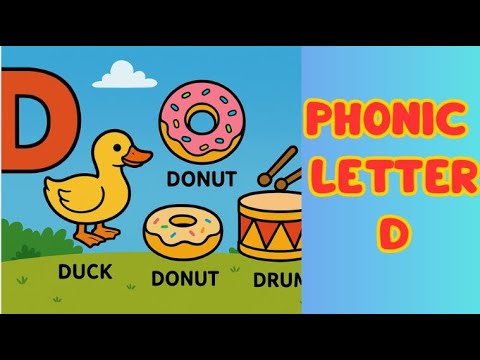 Letter D Words Song for Playschool Kids | Words start with letter ...