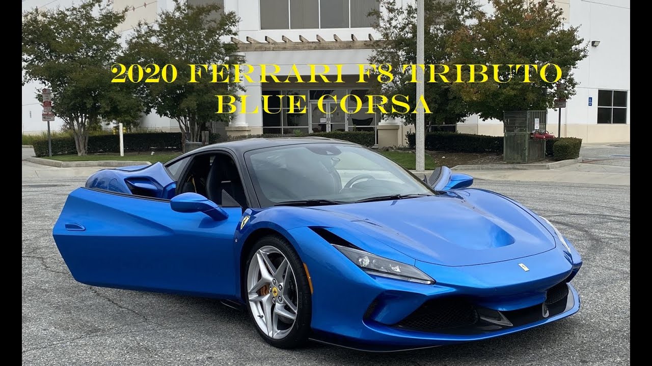[4K-UHD] 2020 Blue Corsa Ferrari F8 Tributo Sounds, Drives, Visual ...