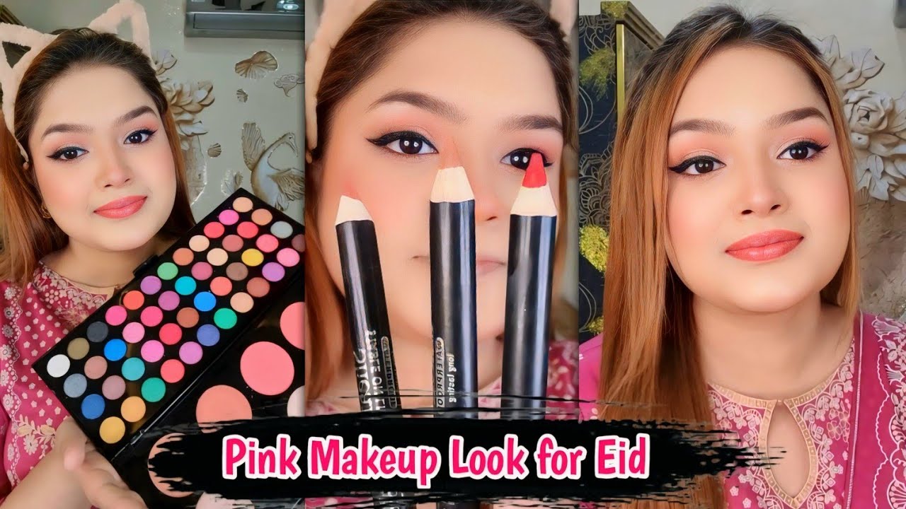 Get READY for Eid with this AMAZING Nude Pink Makeup Tutorial - YouTube