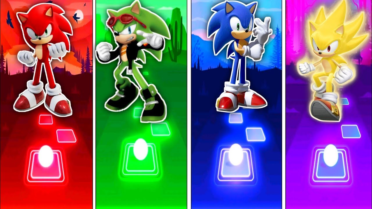 sonic team - super red sonic - Green sonic - Blue sonic - yellow sonic ...