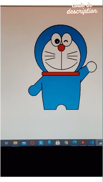 Doremon With Python Code In Description Turtlefun Youtube