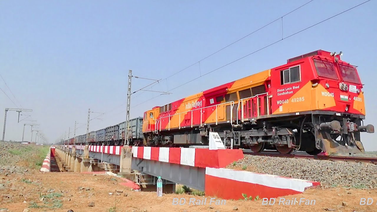 Back to Back High speedy Trains on Ajay River Bridge // Intercity Train ...