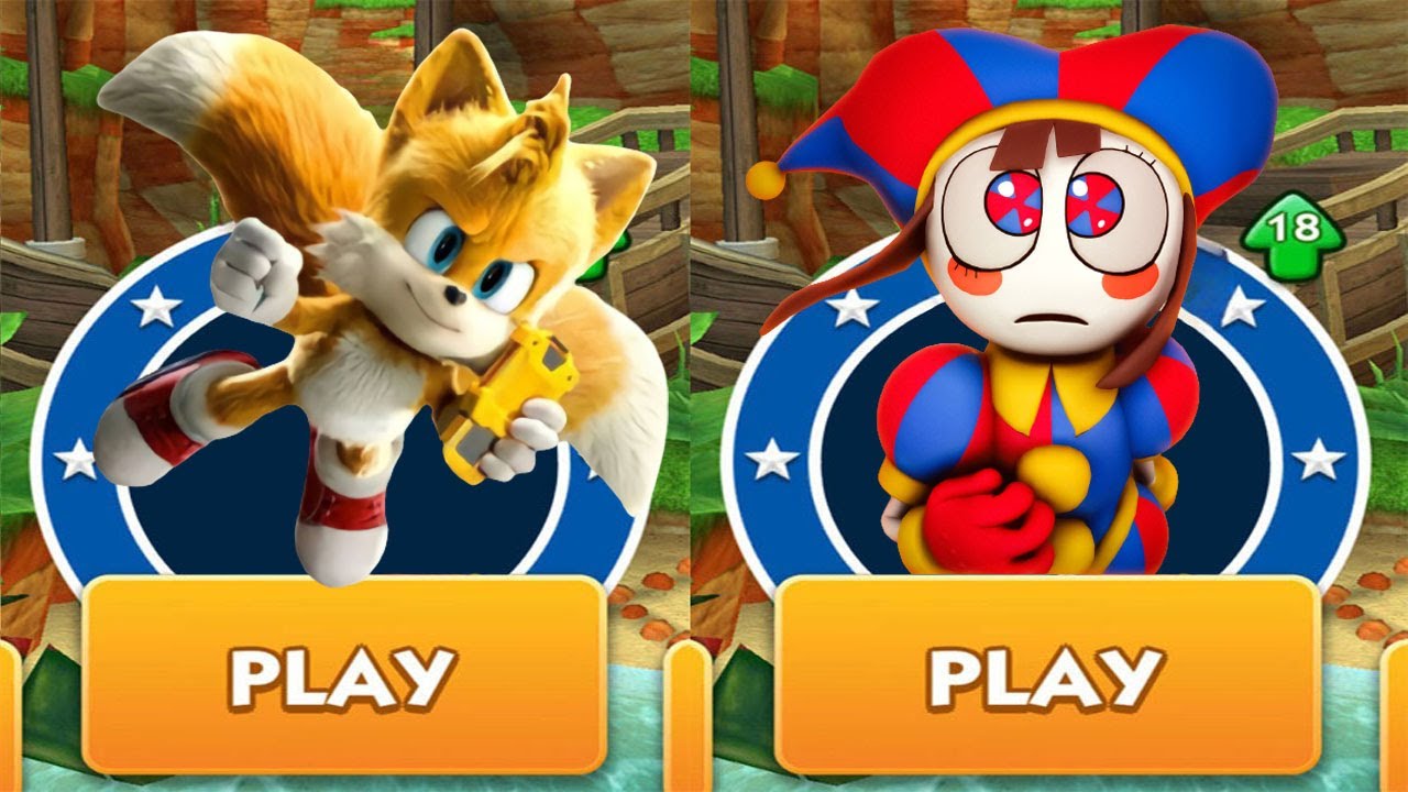 Sonic Dash - Movie Tails vs The Amazing Digital Circus vs All Bosses Dr ...