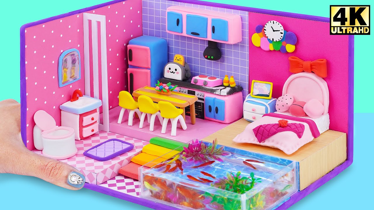 DIY Simple Miniature House with Lovely Kitchen | Satisfying Art #8 # ...
