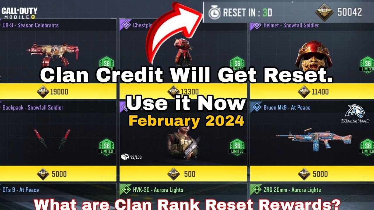 Clan Credit Will Get Reset | Clan Rank Reset Rewards Cod Mobile ...