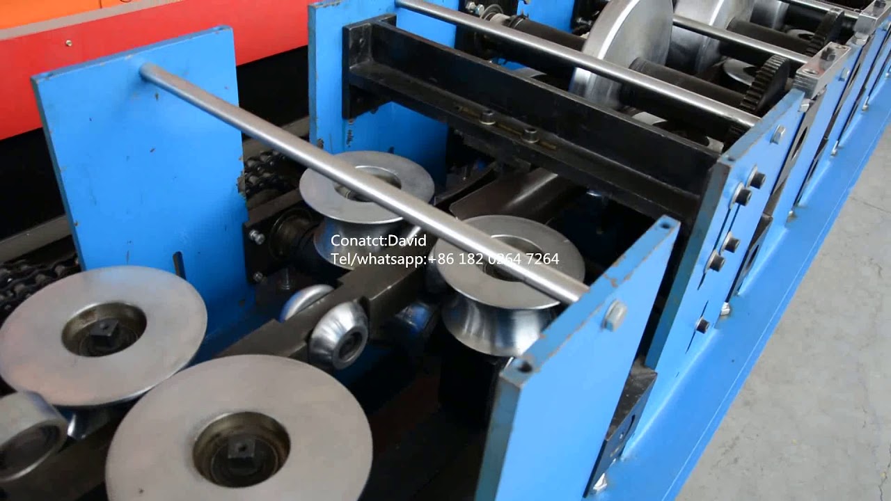 downspount pipe roll forming machine (the first part ) - YouTube