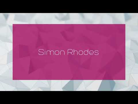 Simon Rhodes - appearance - YouTube