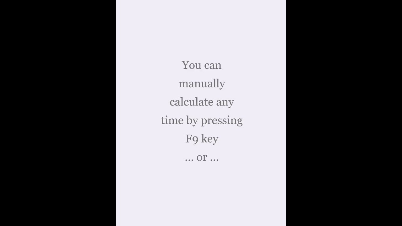 How To Turn Off Automatic Calculations And Formulas In Excel YouTube How To Turn Off Automatic Calculations And Formulas In Excel YouTube