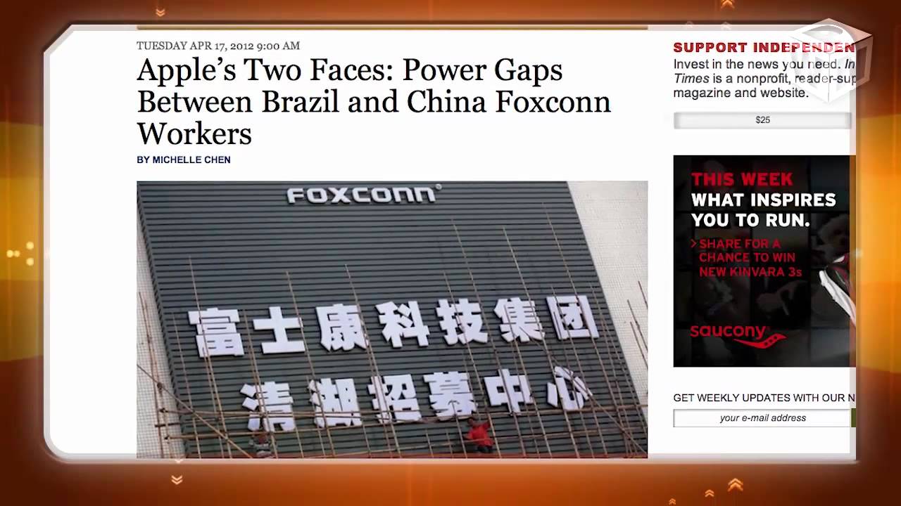 Apple Is To Blame for Foxconn Working Conditions: Analyst - YouTube