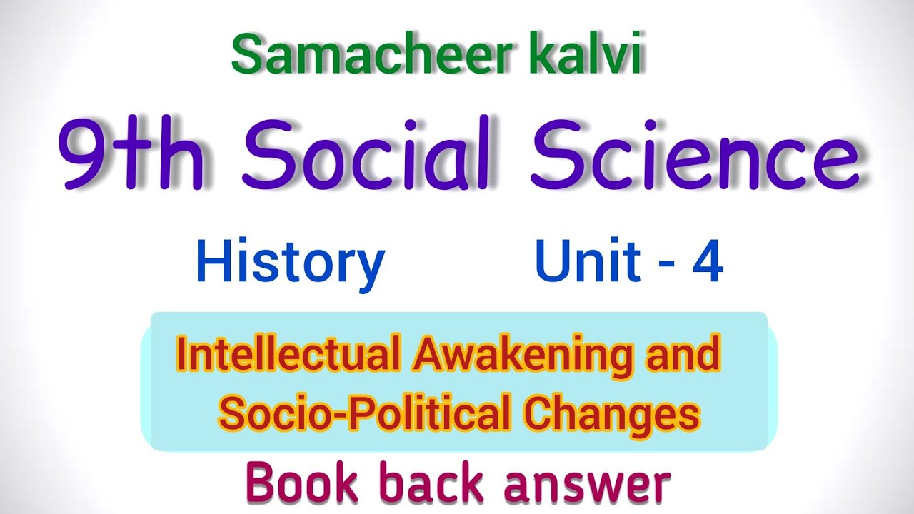 9th SOCIAL SCIENCE History Unit 4 Intellectual Awakening And Socio 9th-social-science-history-unit-4-intellectual-awakening-and-socio