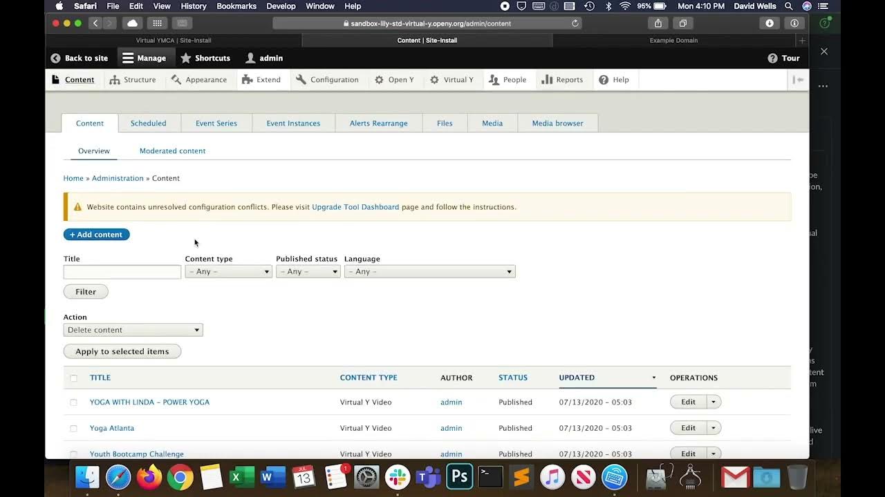 Virtual Y Drupal CMS Backend Overview - YouTube