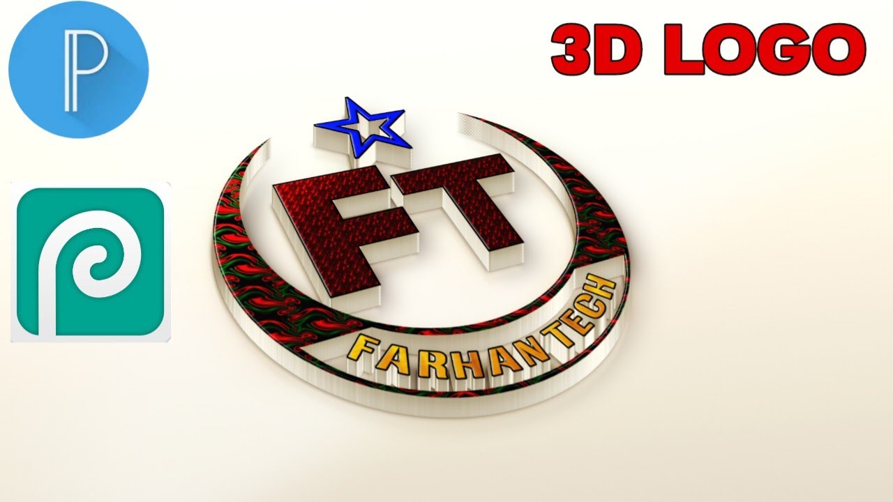 How To Make YouTube channel 3D Logo Design in PixelLab | channel 3D ...