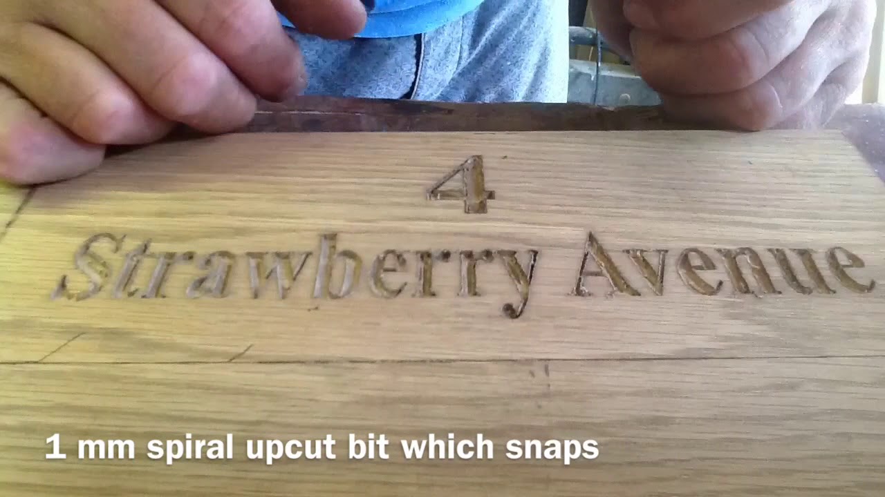 free-hand routing a house plaque - YouTube