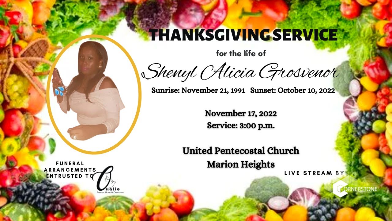 A Celebration of the life of Shenyl Alicia Grosvenor - YouTube