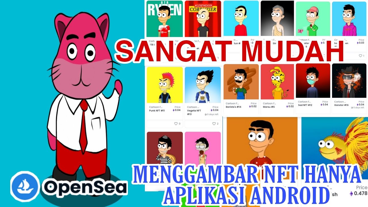CARA MEMBUAT GAMBAR NFT DENGAN MUDAH | OPENSEA - YouTube