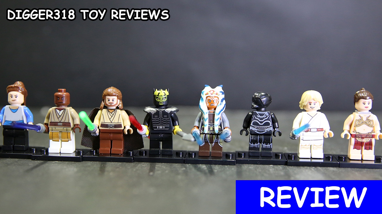 Lego Star Wars Qui Gon Padme Ahsoka Pogo Bootleg Pg671 678 Review - YouTube