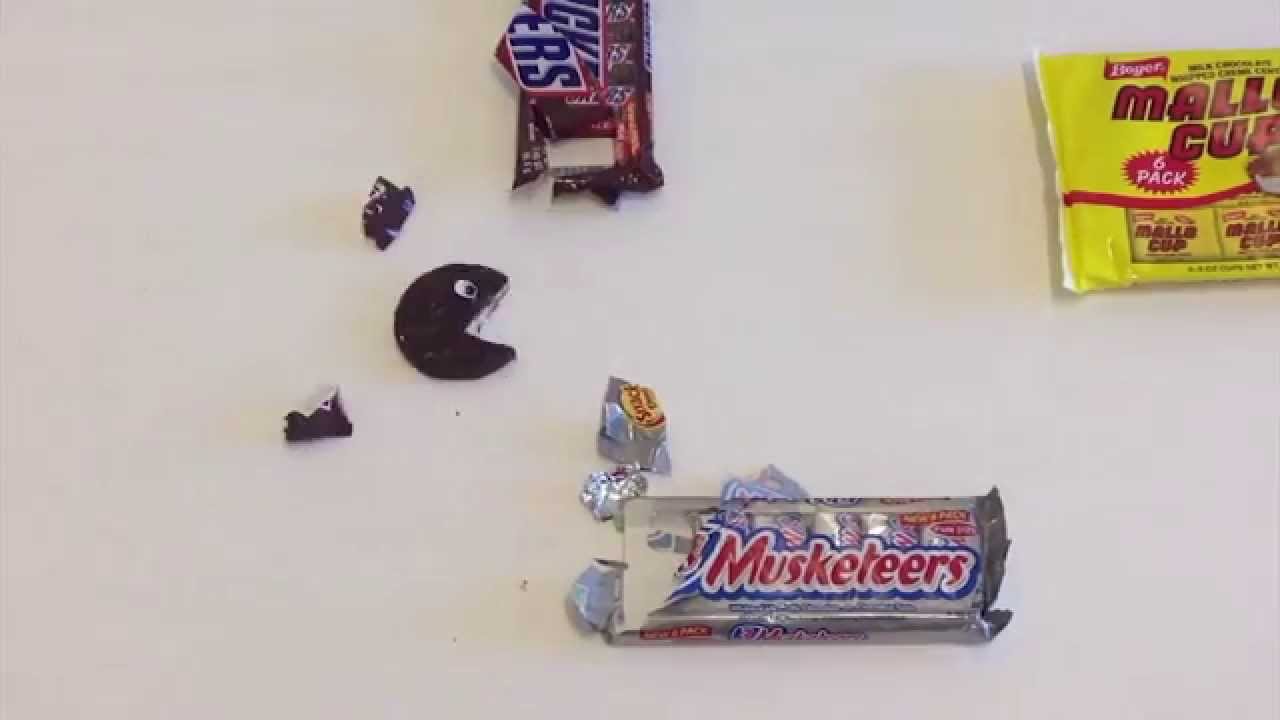 Pac Man Candy Stop Motion - YouTube
