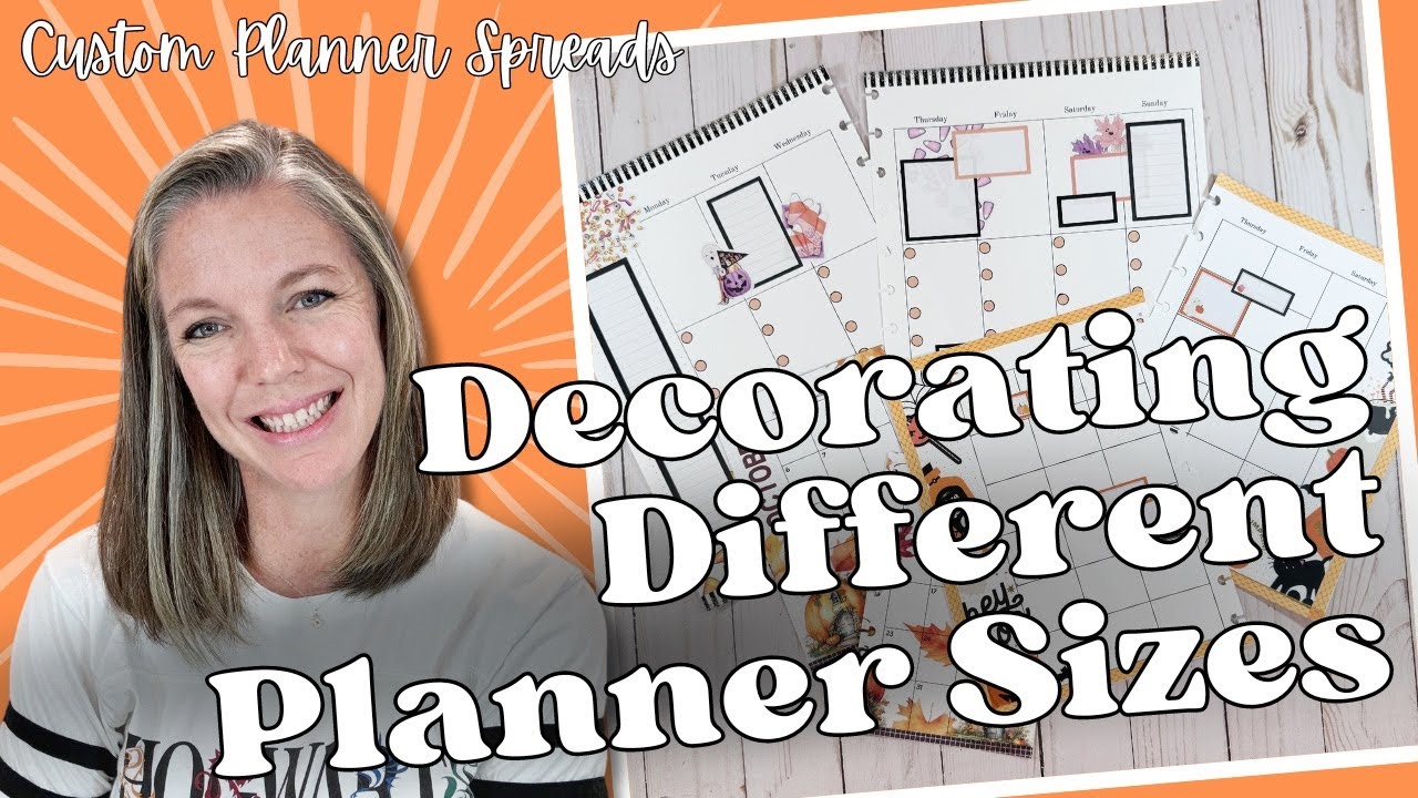 Decorating Different Planner Sizes || Custom Planner Spreads - YouTube