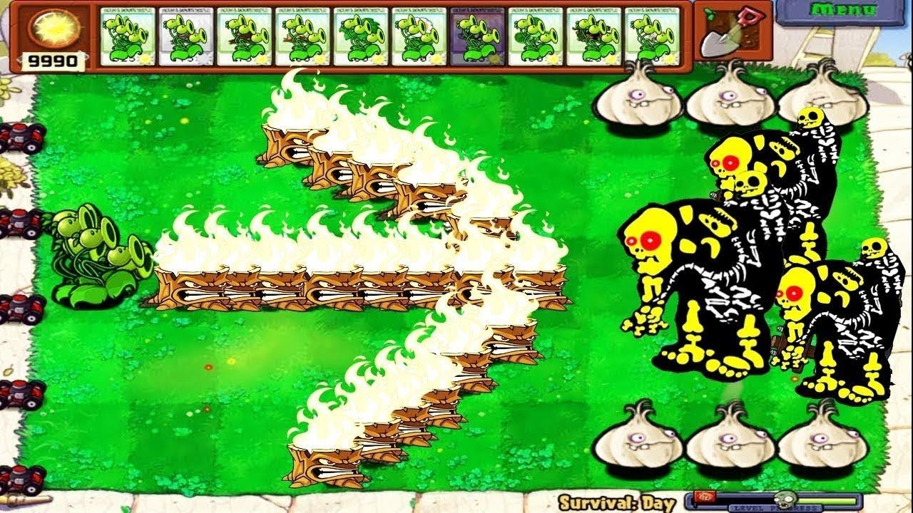1 Dr. Zomboss vs Threepeater and Snow Pea Challenge Plants vs Zombies ...
